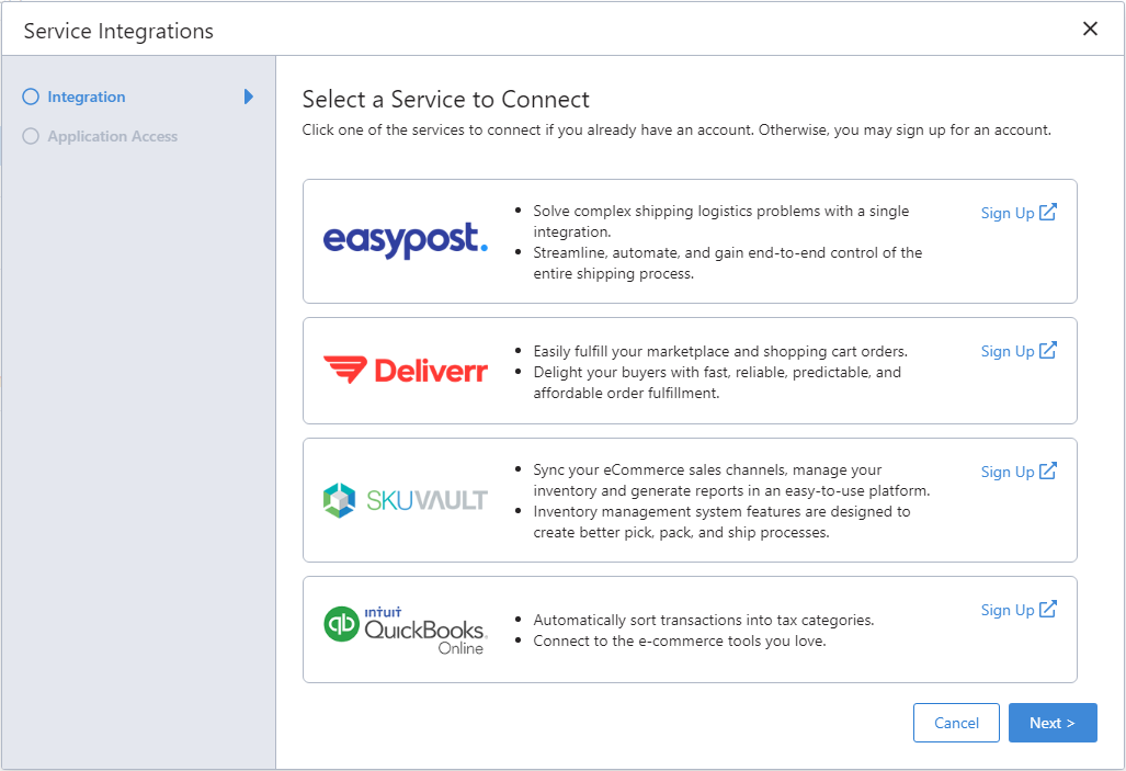 How do I sign up and use EasyPost as my shipping solution?