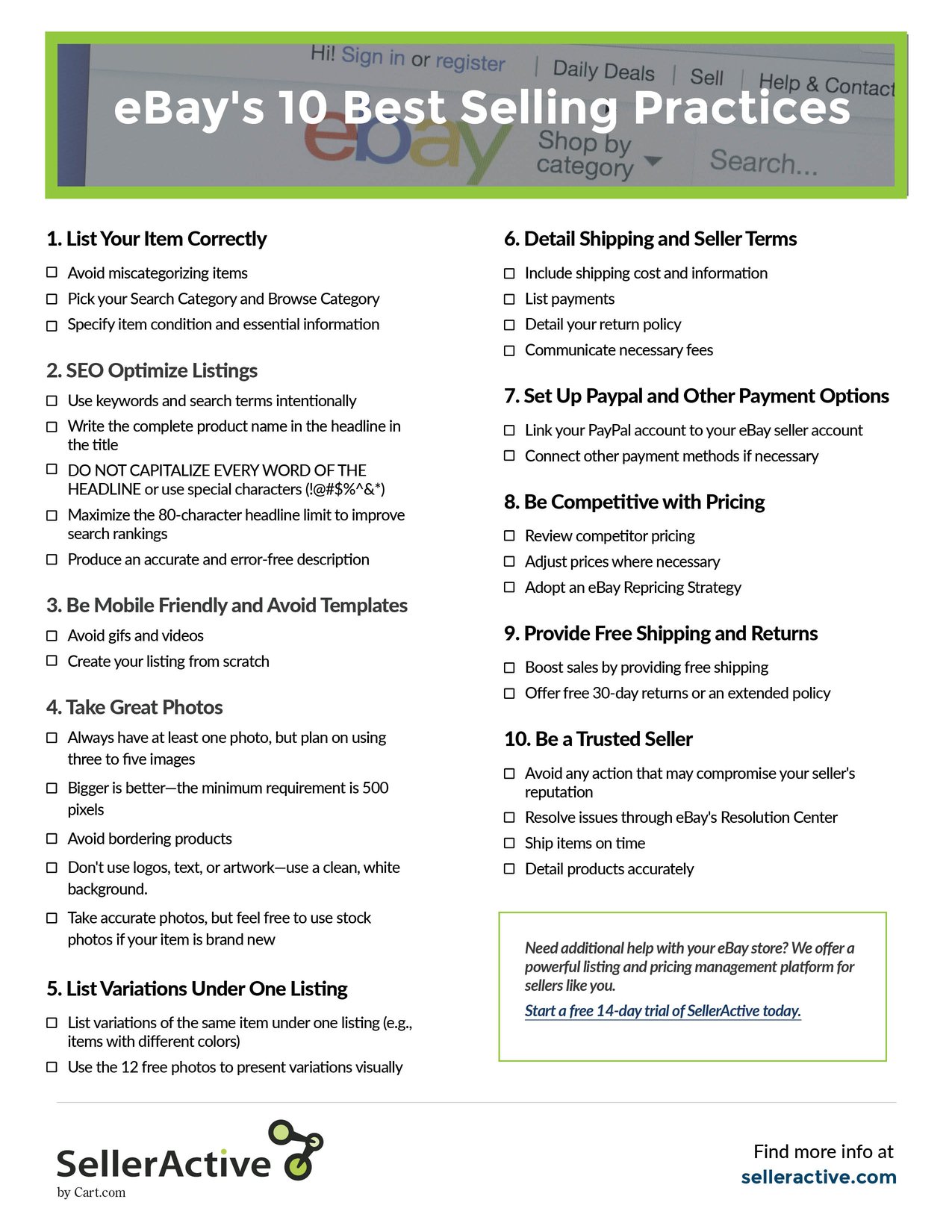 eBay’s 10 Best Selling Practices